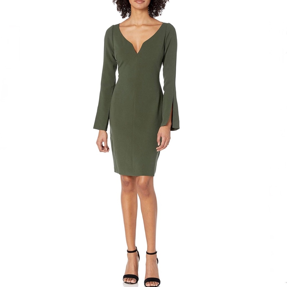 Black Halo Maxwell Dress In Rainforest - Gem